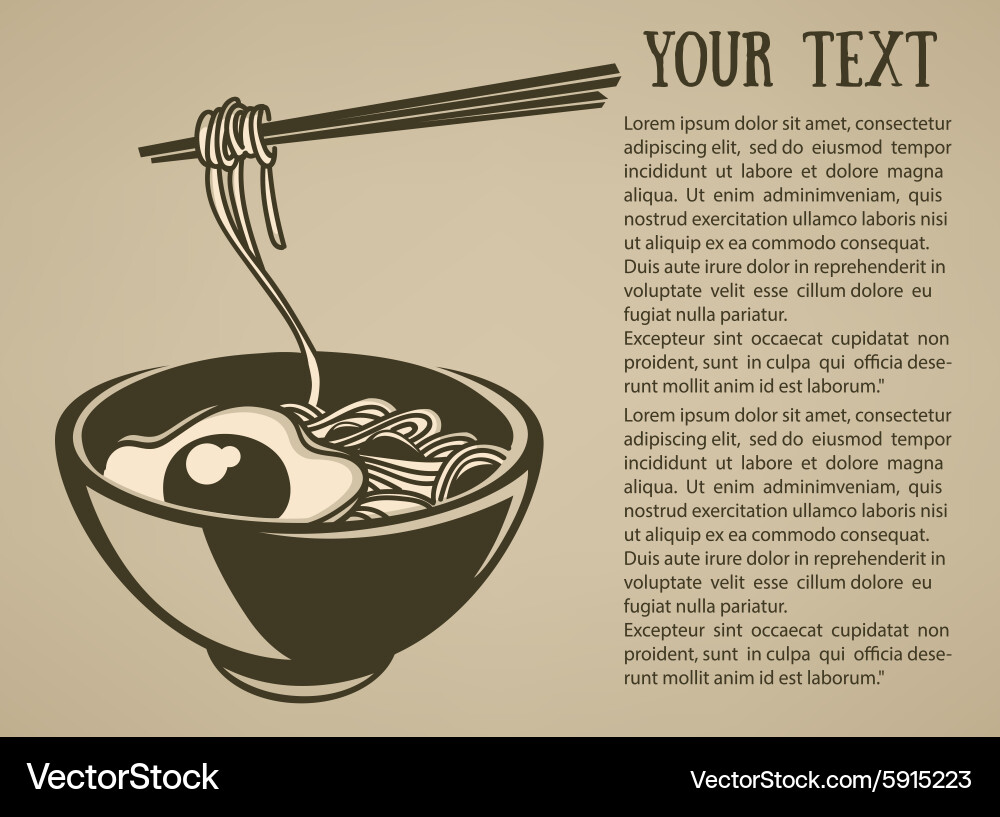 Noodle background Royalty Free Vector Image - VectorStock