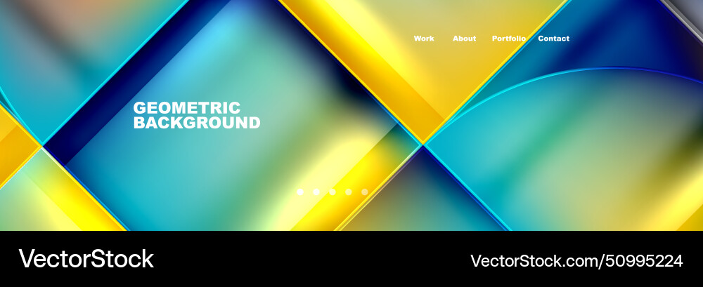 A blue and yellow geometric background Royalty Free Vector