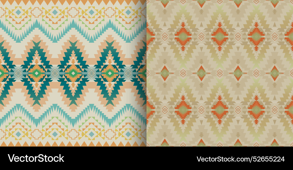 Aztec geometric seamless pattern abstract folk Vector Image