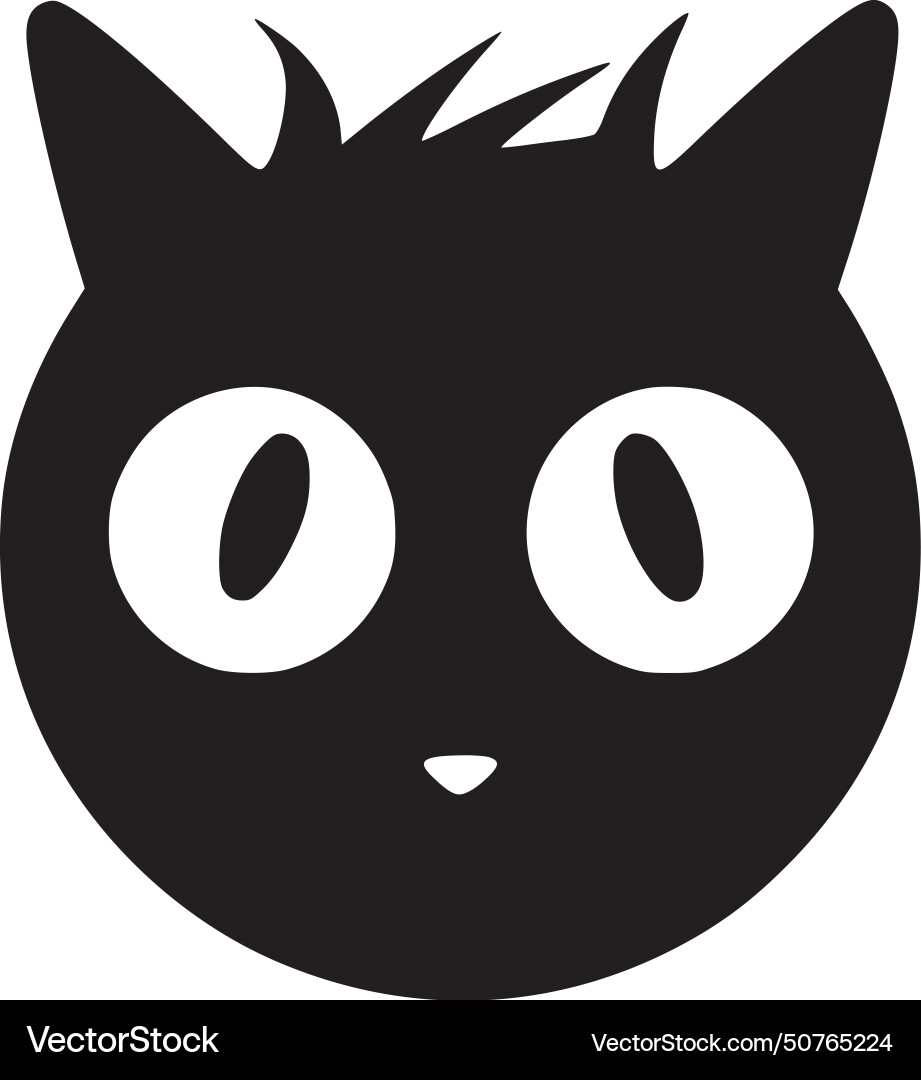 Cat - black and white Royalty Free Vector Image