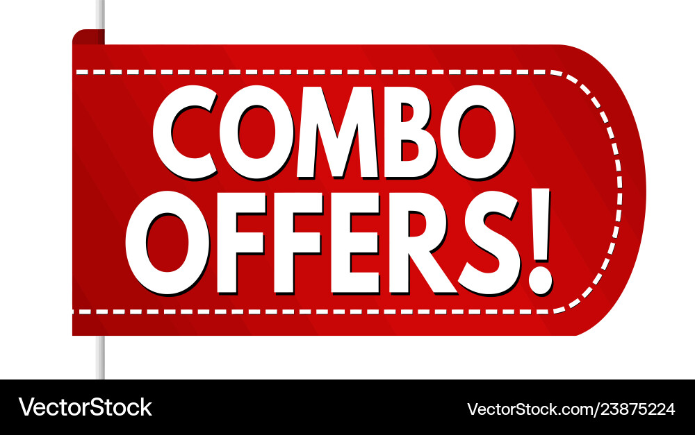 Combo offers banner design Royalty Free Vector Image