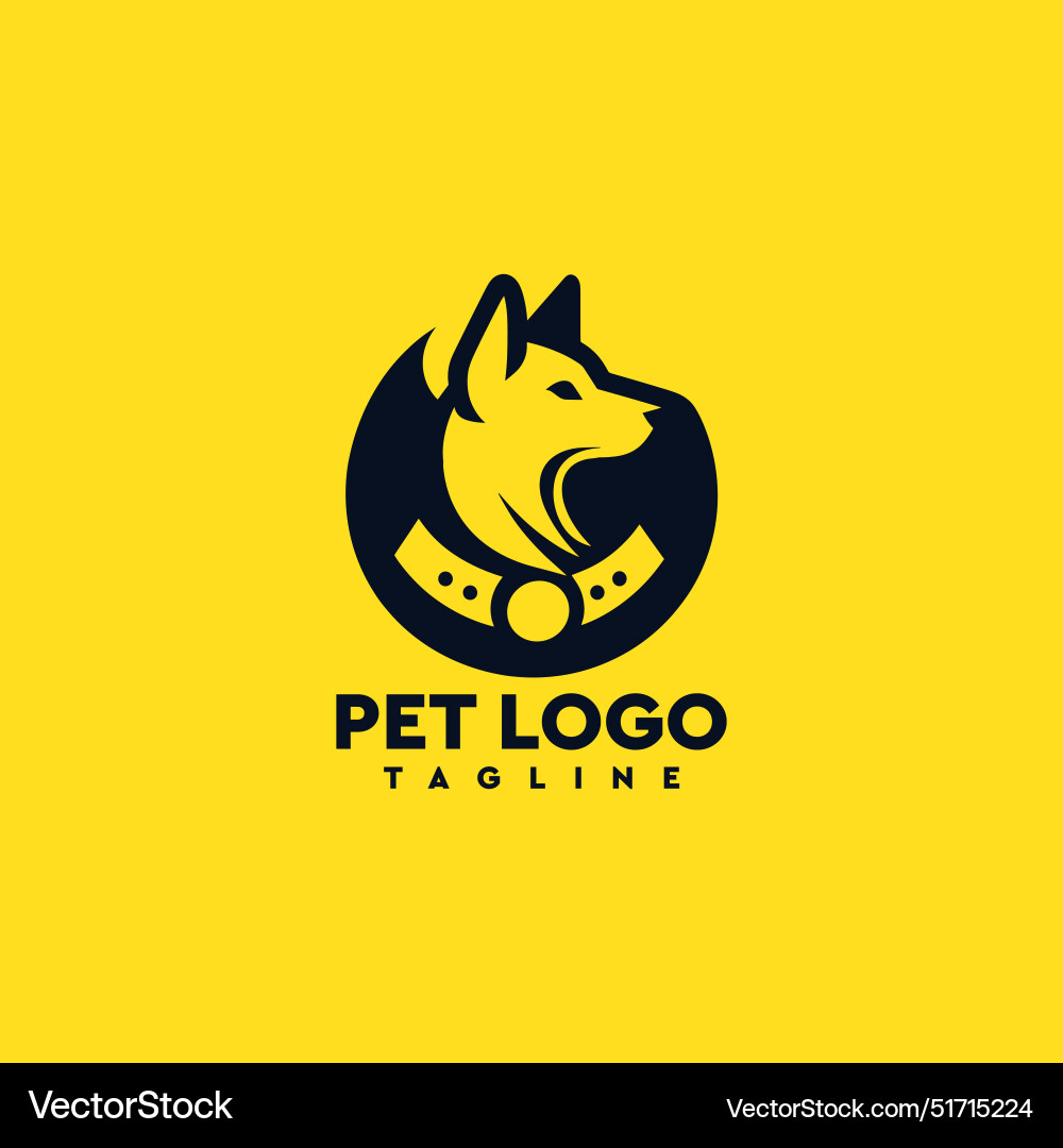 Dog pet logo friendly approachable cute Royalty Free Vector
