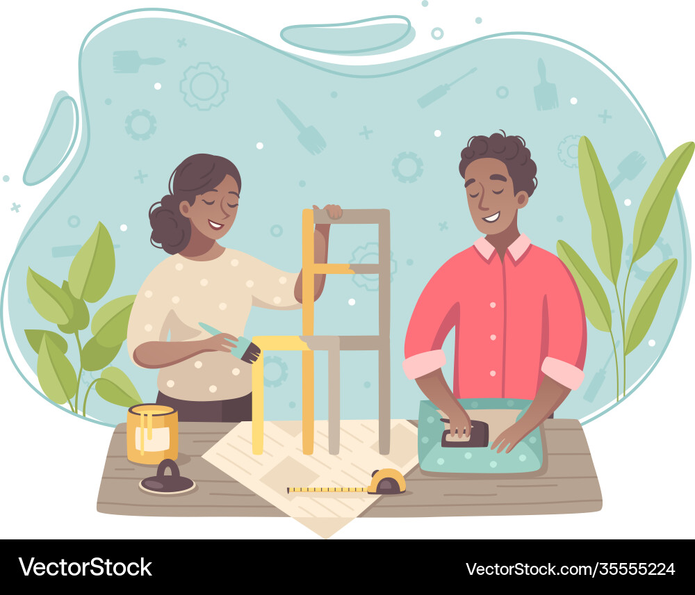 Hobcartoon composition Royalty Free Vector Image