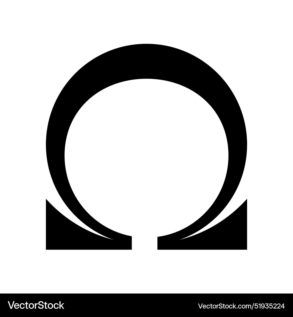 Omega symbol icon Royalty Free Vector Image - VectorStock