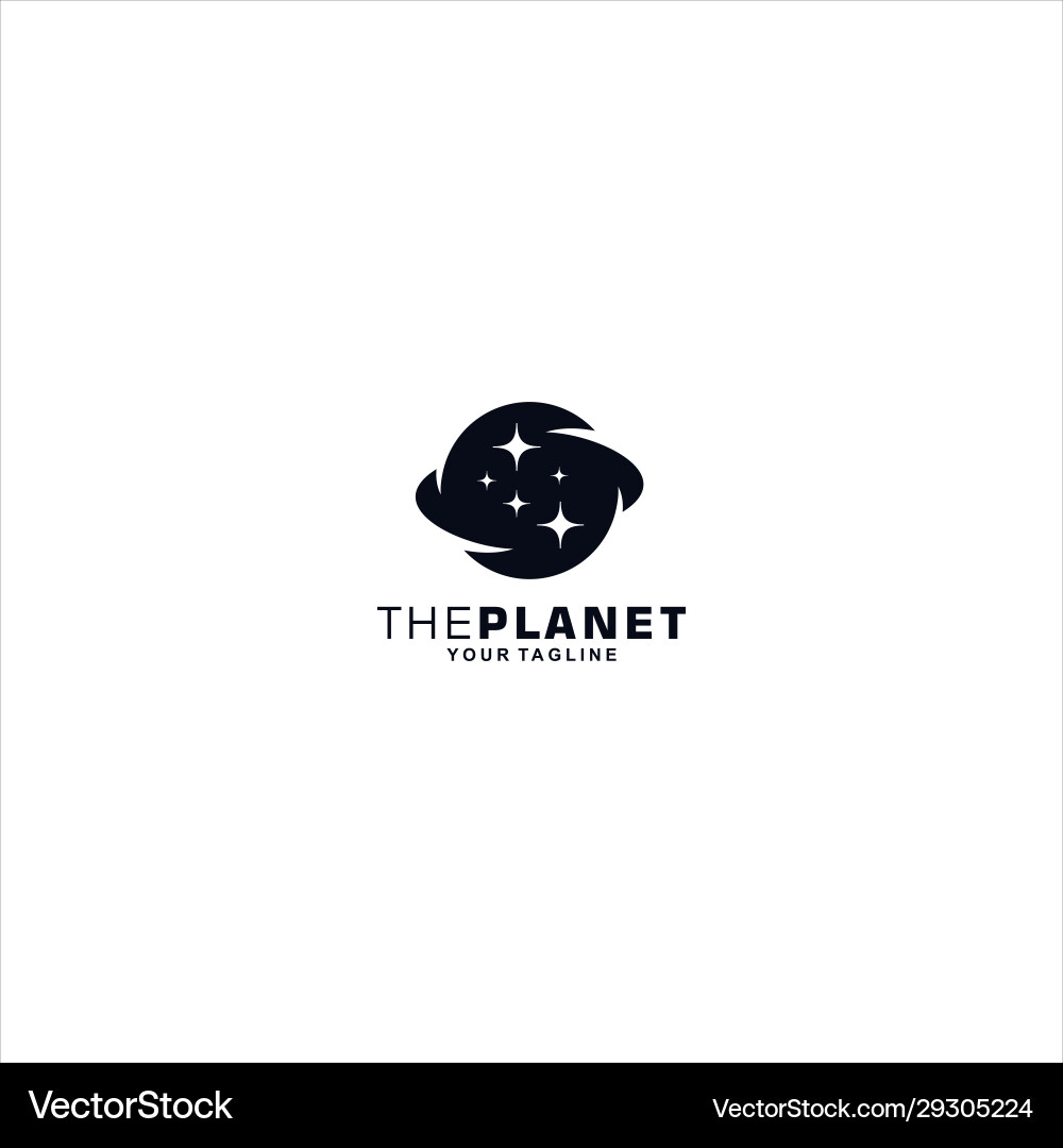 Planeta Vectore Logo Planet Logo Space Logotype Cosmic Vector Stock
