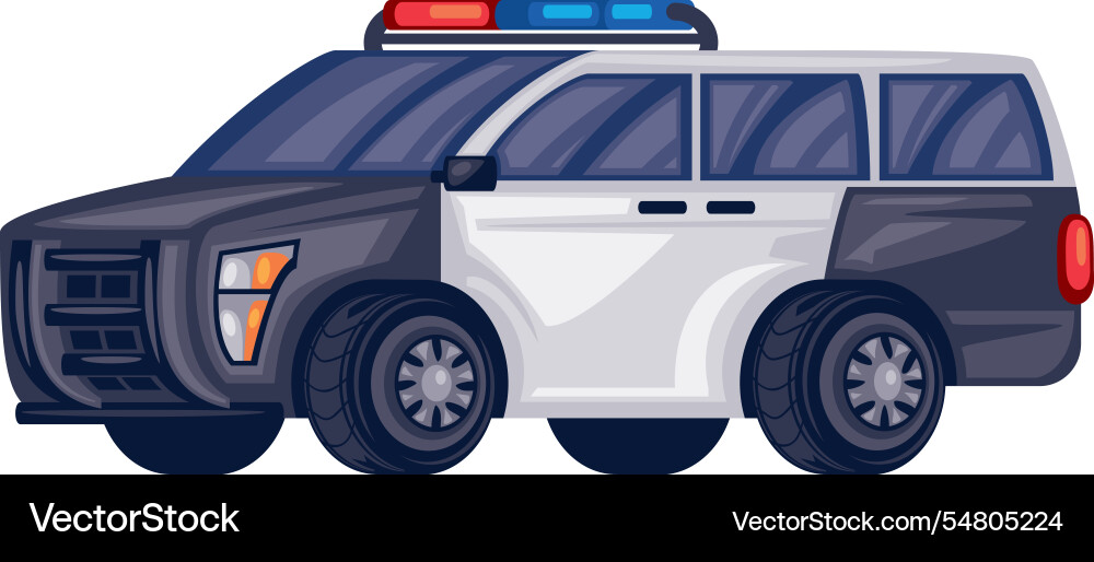 Police patrol car Royalty Free Vector Image - VectorStock