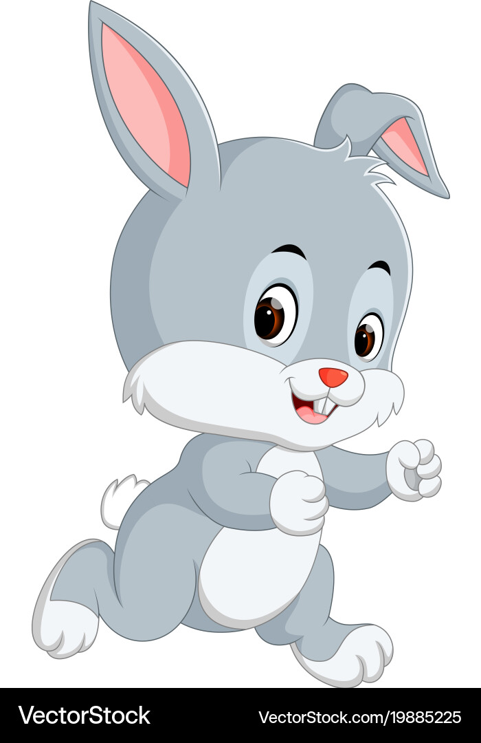 Cute baby rabbit cartoon Royalty Free Vector Image