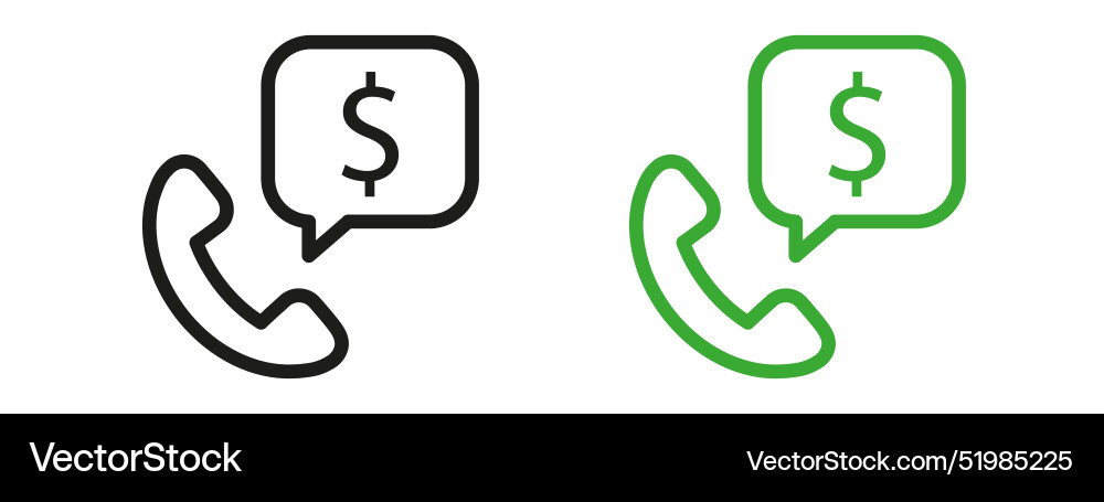 Loan call icon mark in filled style Royalty Free Vector