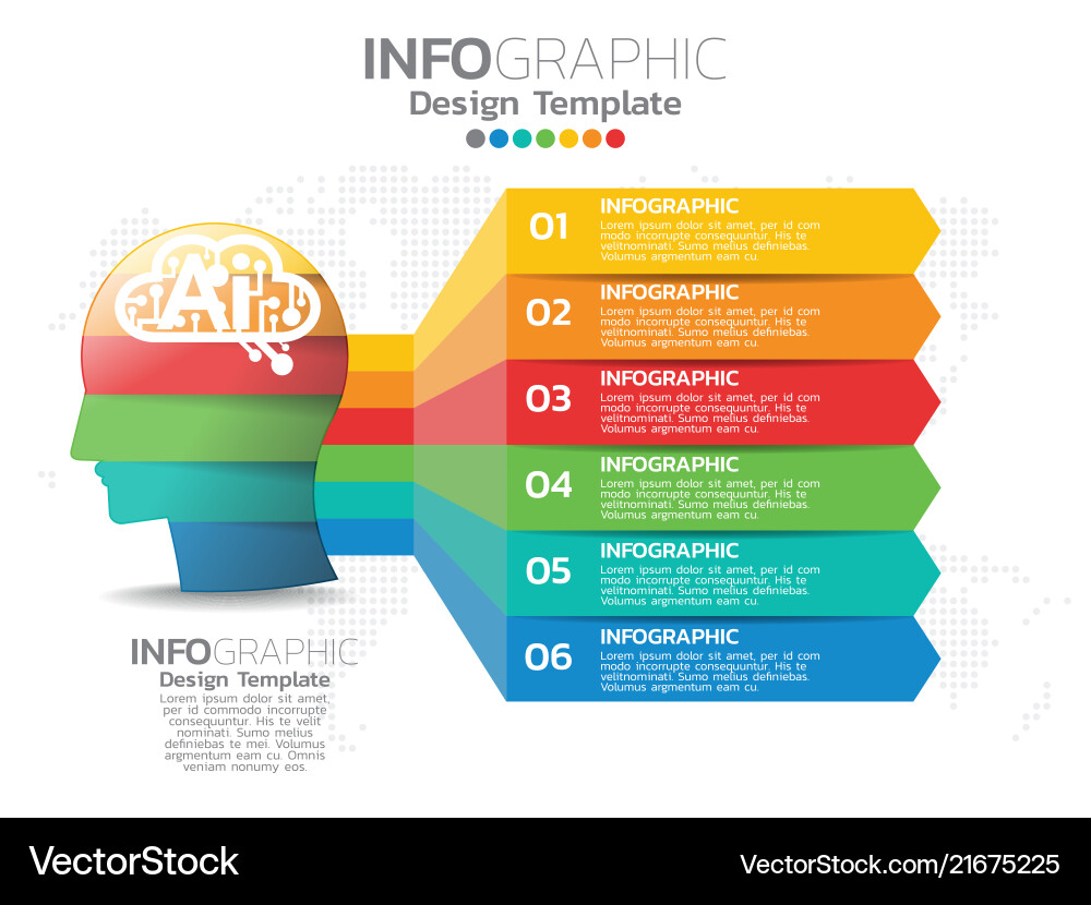 Modern Infographic Template – 6 Color Schemes