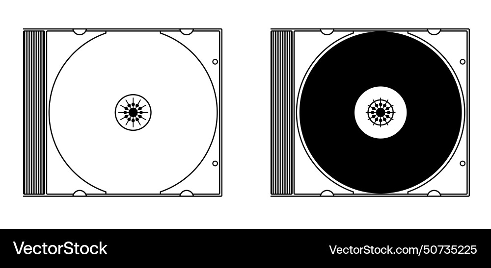 Music cd rom compact disc or dvd Royalty Free Vector Image