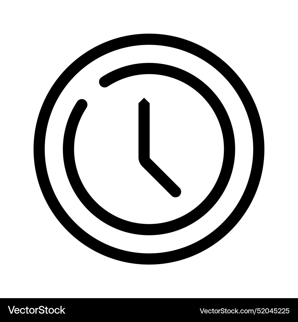 Time clock watch icon design in filled Royalty Free Vector