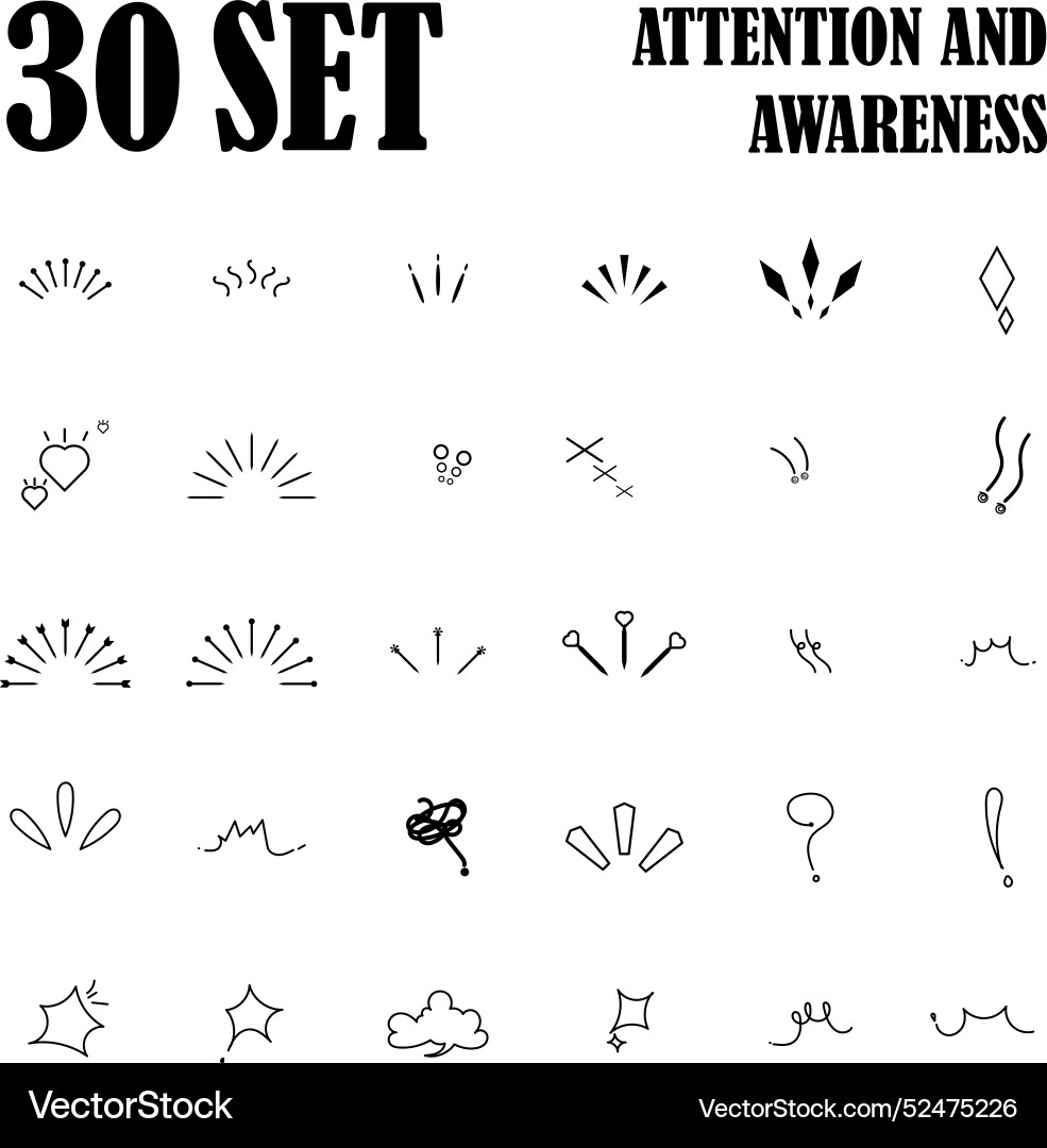 Attention and awareness Royalty Free Vector Image