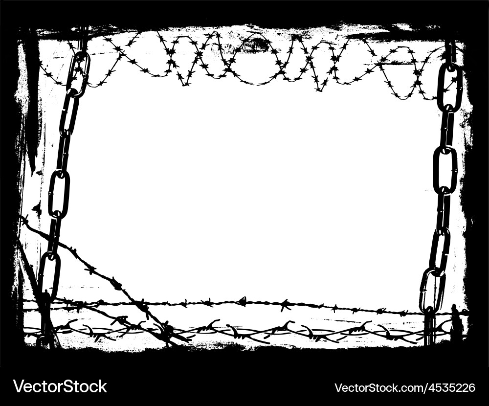 Border of black chains 3 Royalty Free Vector Image