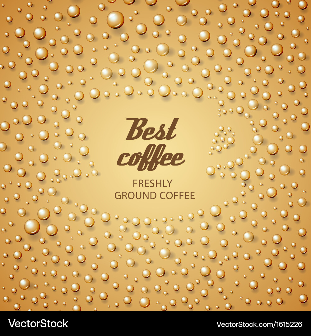 Coffee cup make from water drops Royalty Free Vector Image