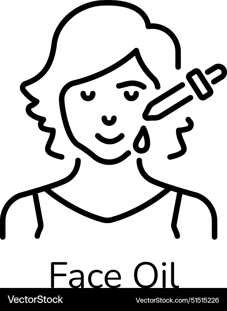 Face oil Royalty Free Vector Image - VectorStock