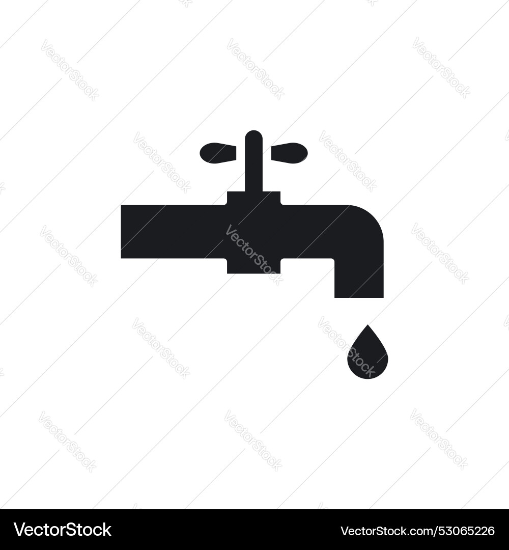 Faucet drip icon isolated on white background Vector Image