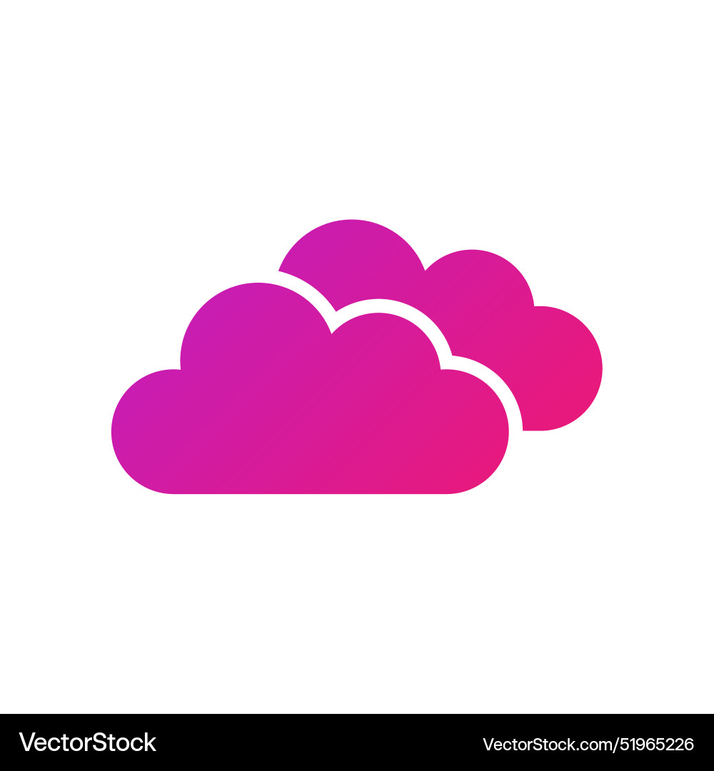 Flat cloud icon symbol Royalty Free Vector Image