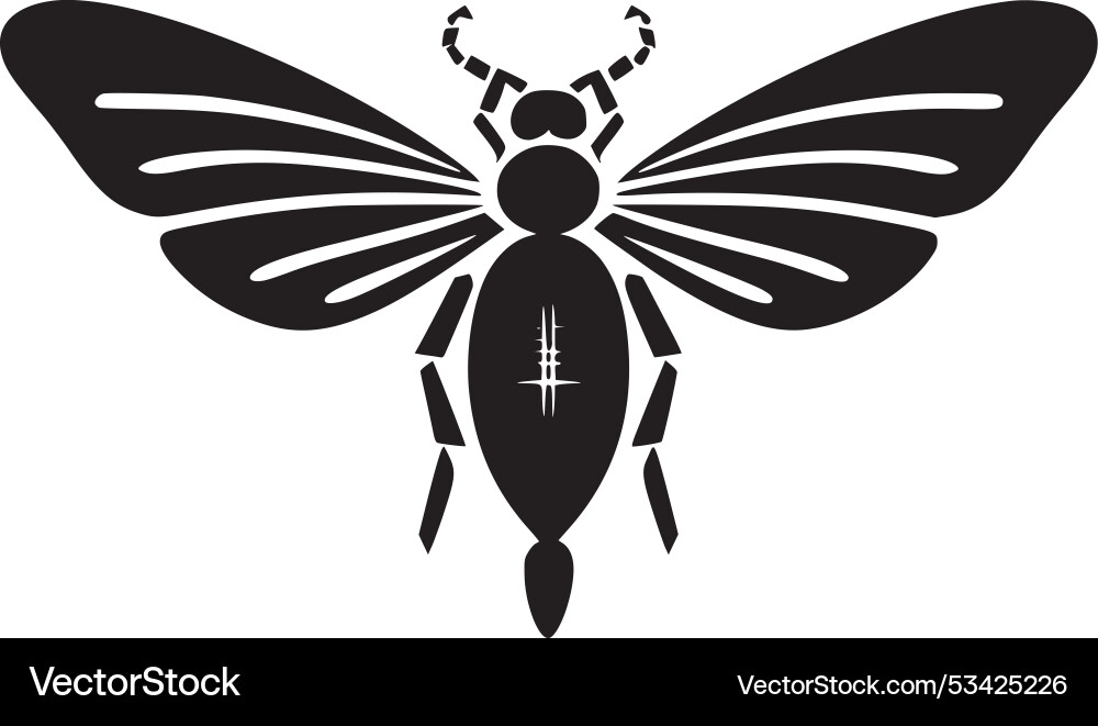 Fly - minimalist and flat logo Royalty Free Vector Image