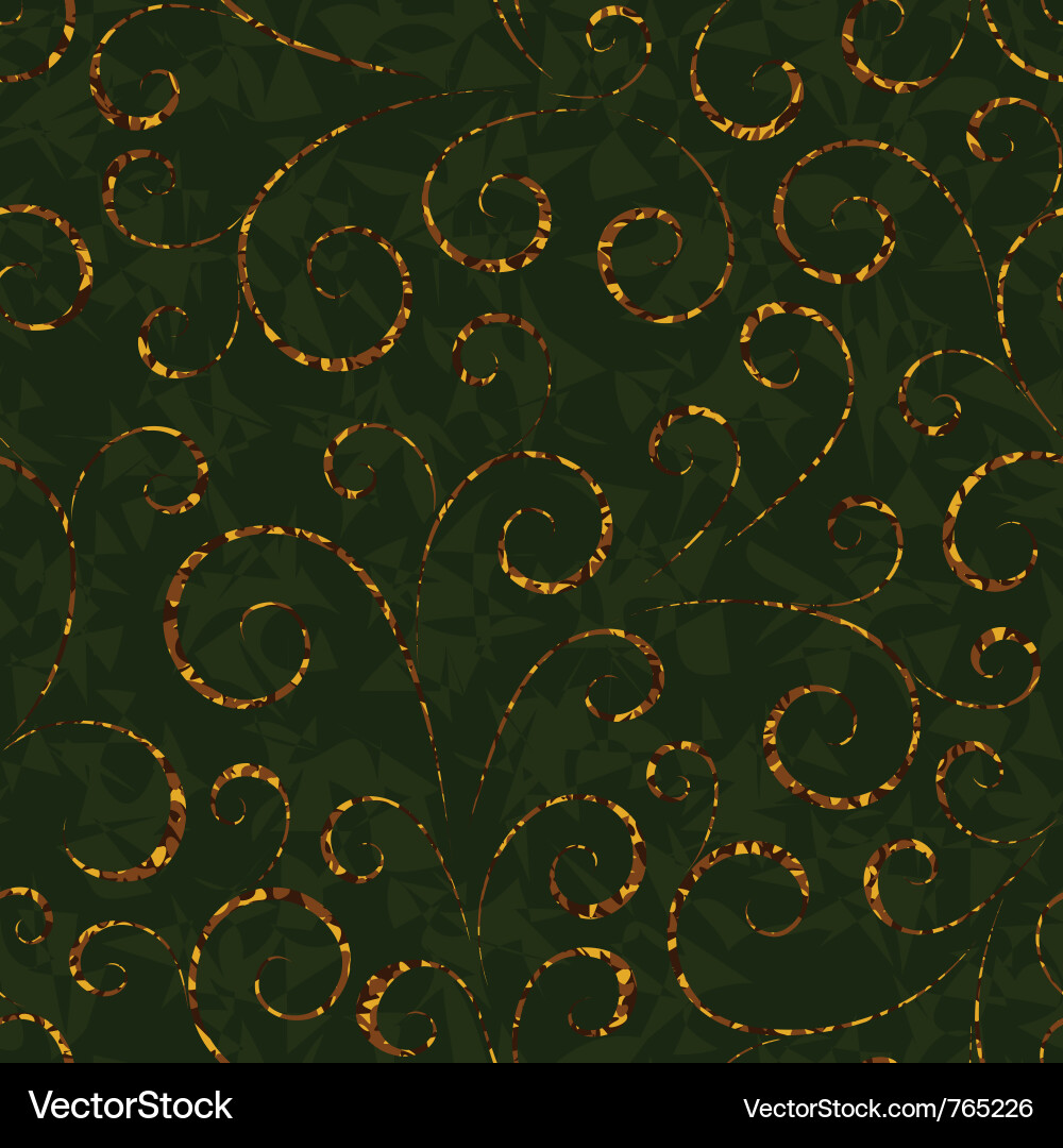 Gold floral seamless pattern Royalty Free Vector Image