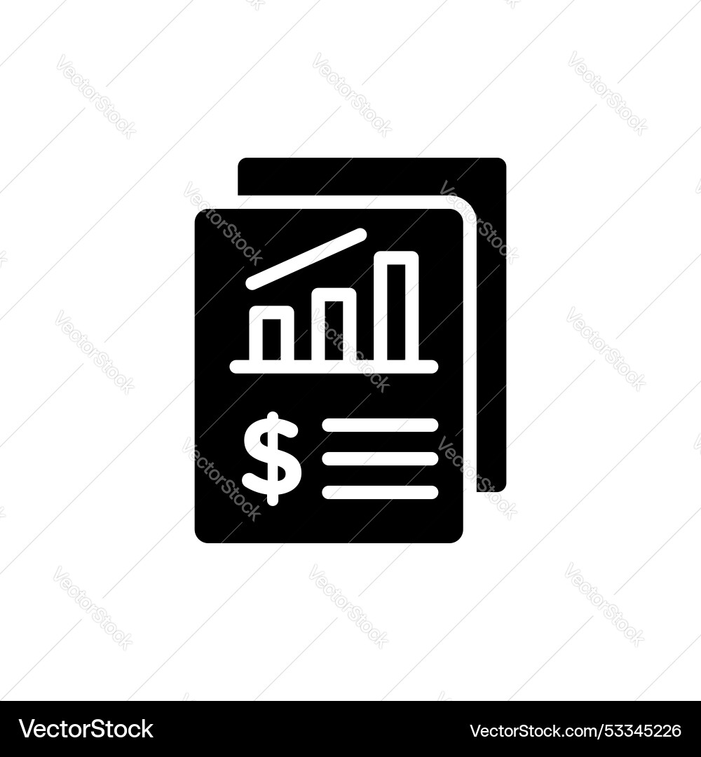 Income statement line icon isolated on white Vector Image