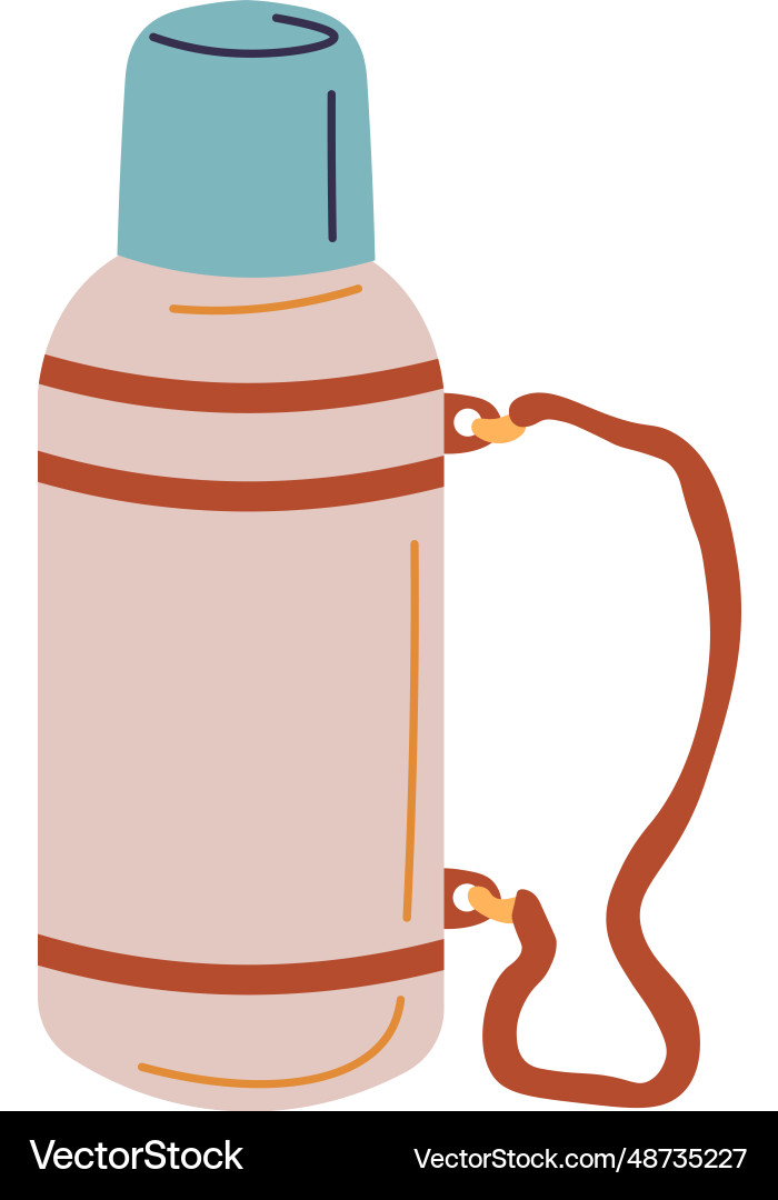 Container that keeps drink or liquid warm thermos Vector Image
