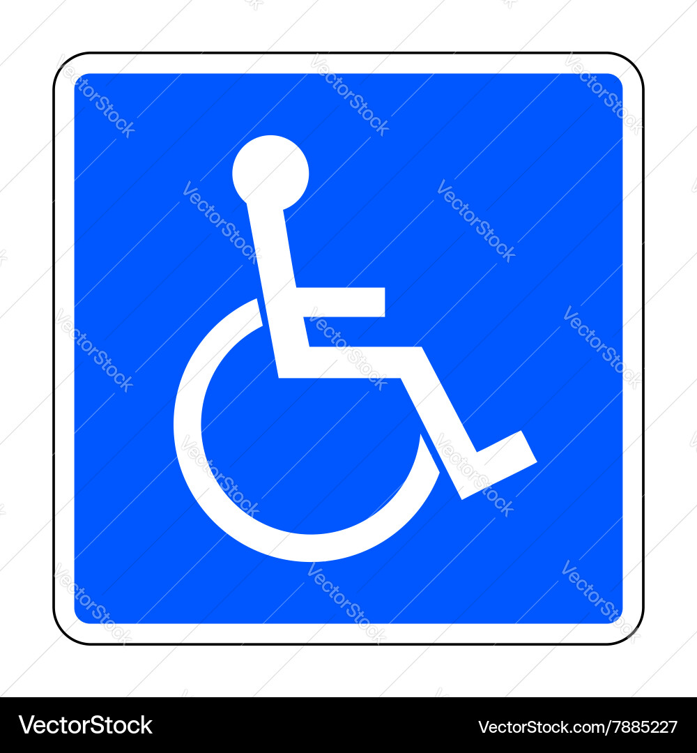 Disabled blue sign Royalty Free Vector Image - VectorStock