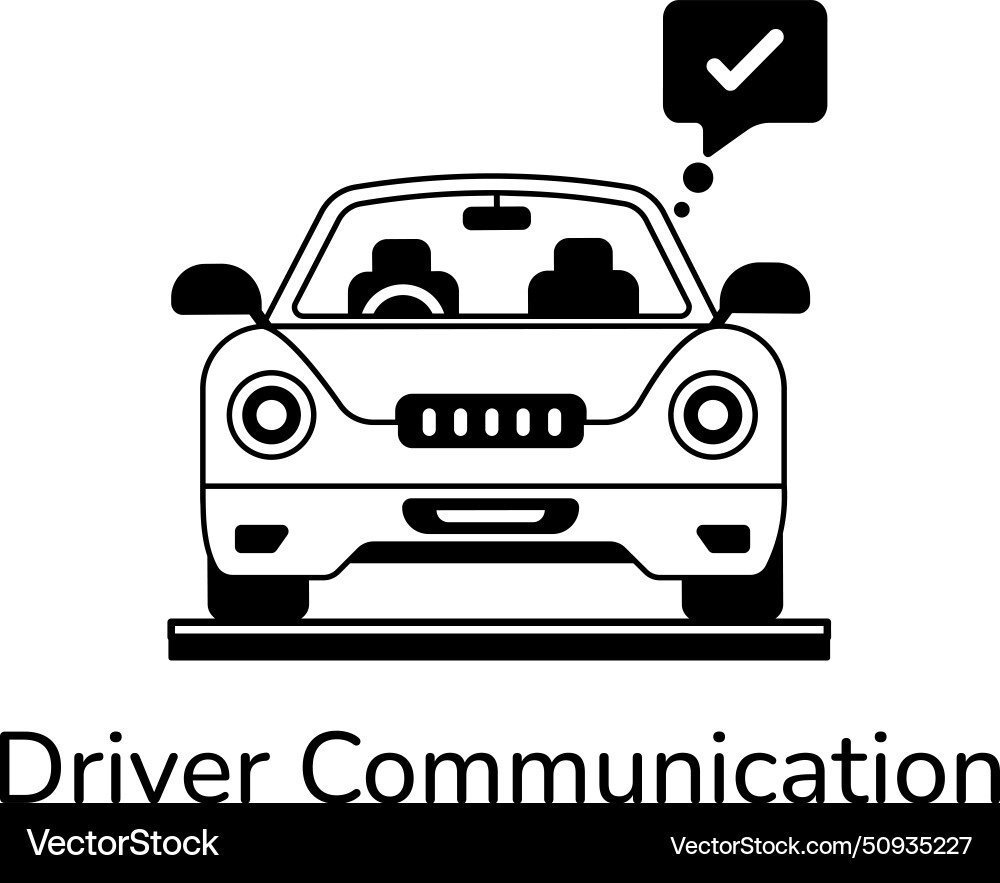 Driver communication Royalty Free Vector Image