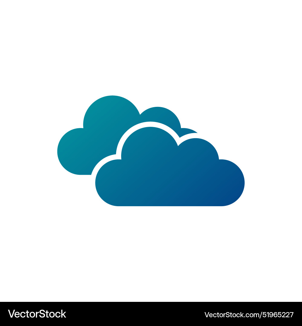 Flat cloud icon symbol Royalty Free Vector Image