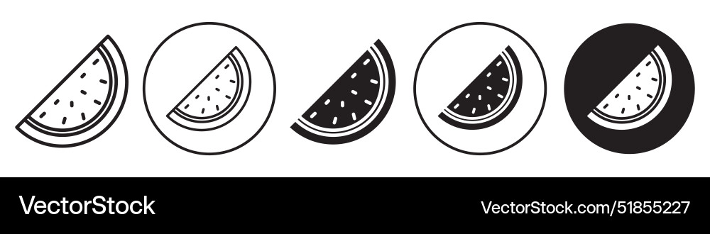 Melon icon set collection for web Royalty Free Vector Image