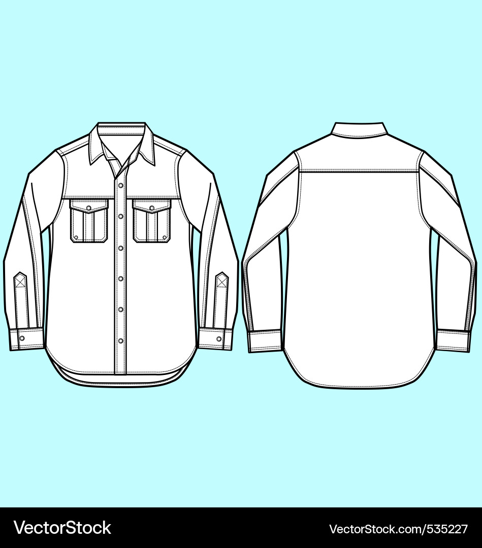 Men formal shirt design Royalty Free Vector Image