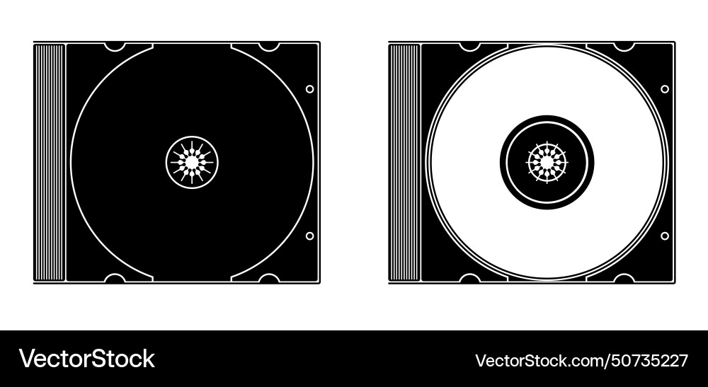 Music cd rom compact disc or dvd Royalty Free Vector Image