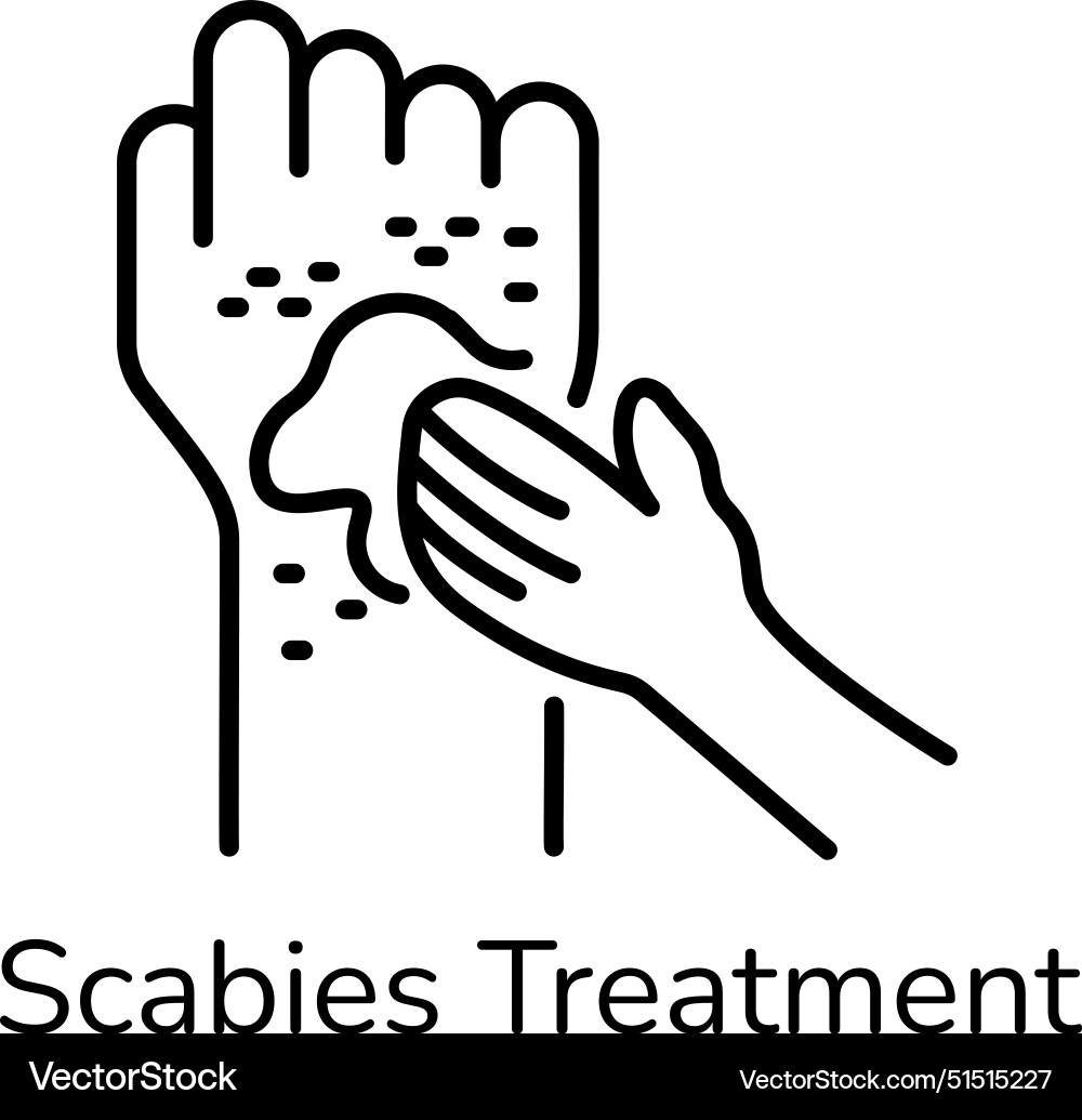 Scabies treatment Royalty Free Vector Image - VectorStock