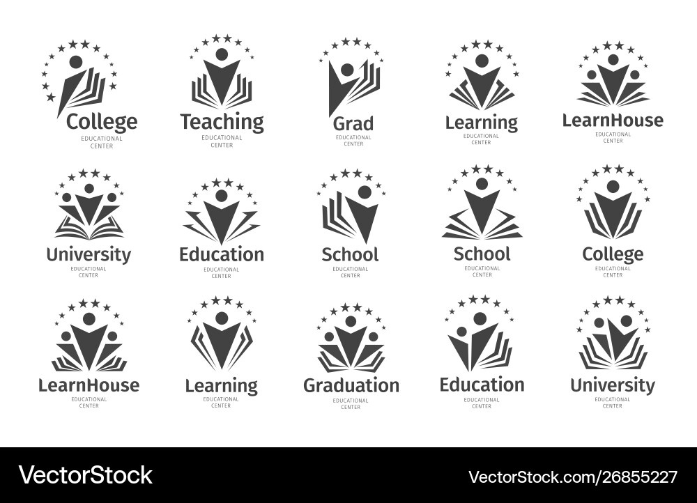 Set education icon open book Royalty Free Vector Image