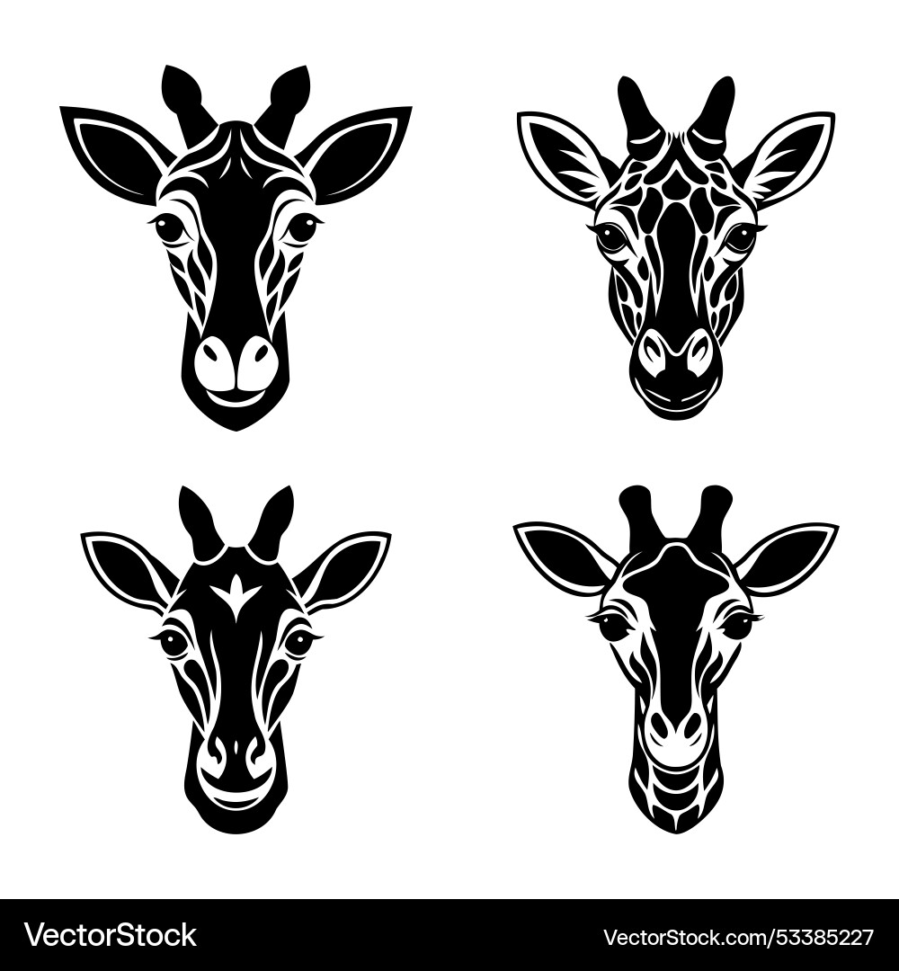 Stylized giraffe head Royalty Free Vector Image
