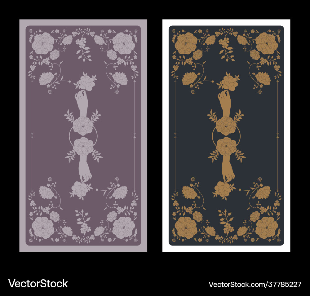 Vintage Tarot Card Back Royalty Free Vector Image