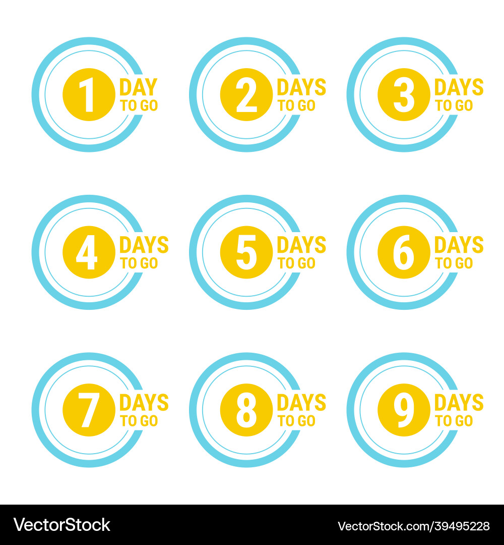 Countdown left days banner Royalty Free Vector Image
