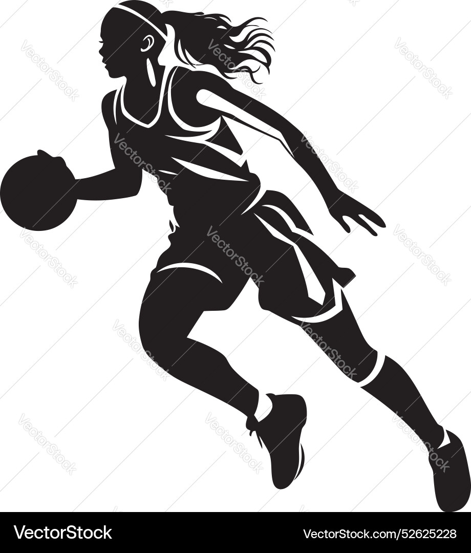 Dunk diva logo and design depicting a female Vector Image