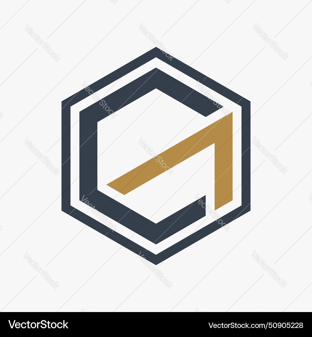 Letter g hexagon logo template – Royalty-Free Vector | VectorStock
