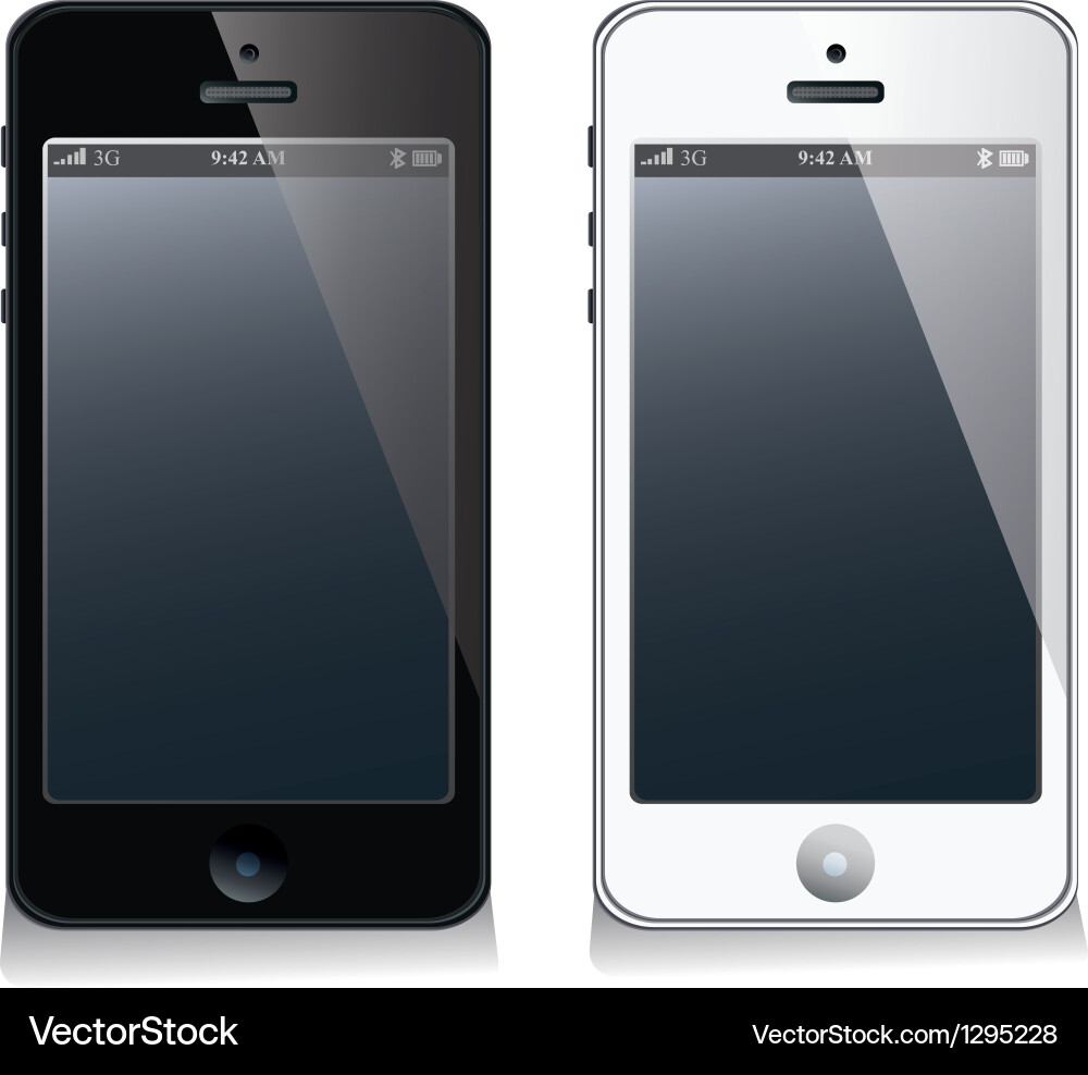 Mobile phone set Royalty Free Vector Image - VectorStock