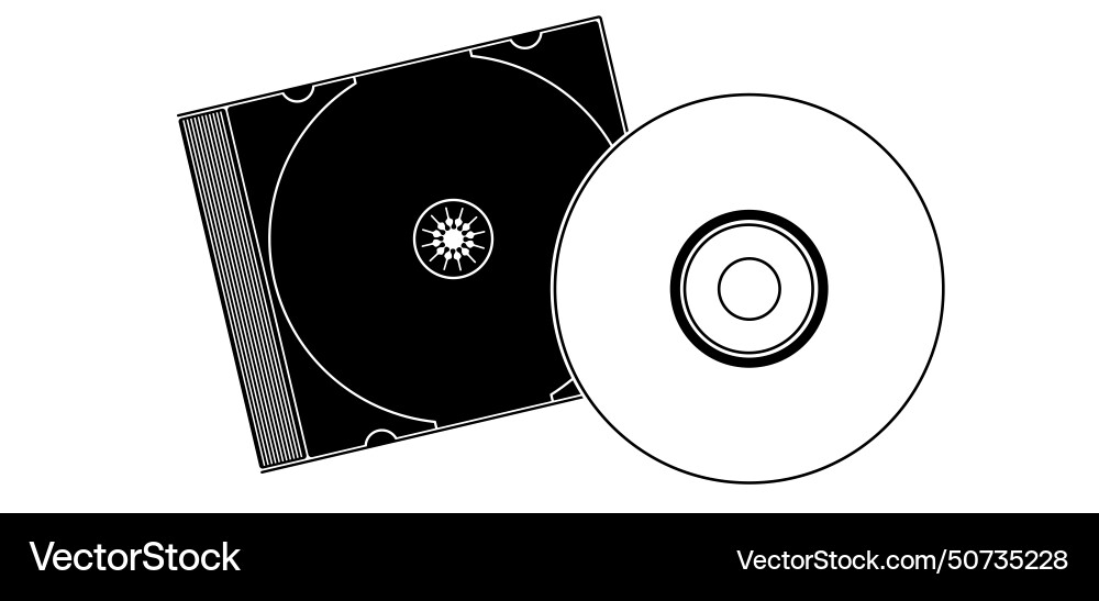 Music cd rom compact disc or dvd Royalty Free Vector Image