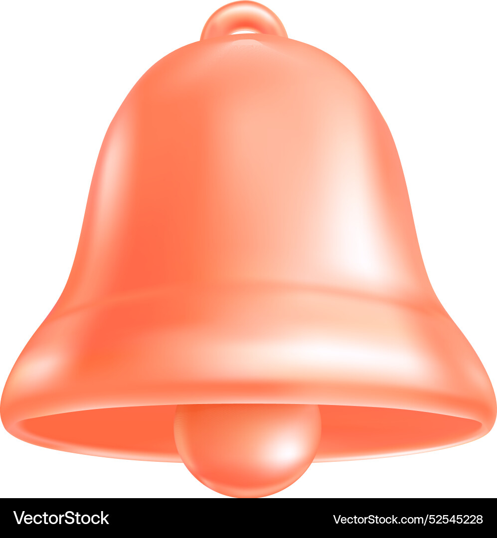 Notification bell 3d icon message alert symbol Vector Image