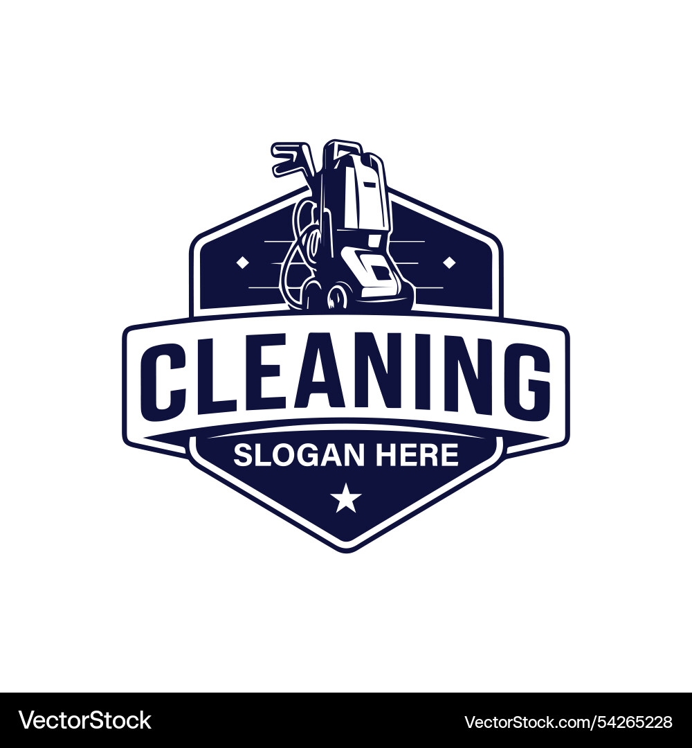 Professional cleaning company logo Royalty Free Vector Image