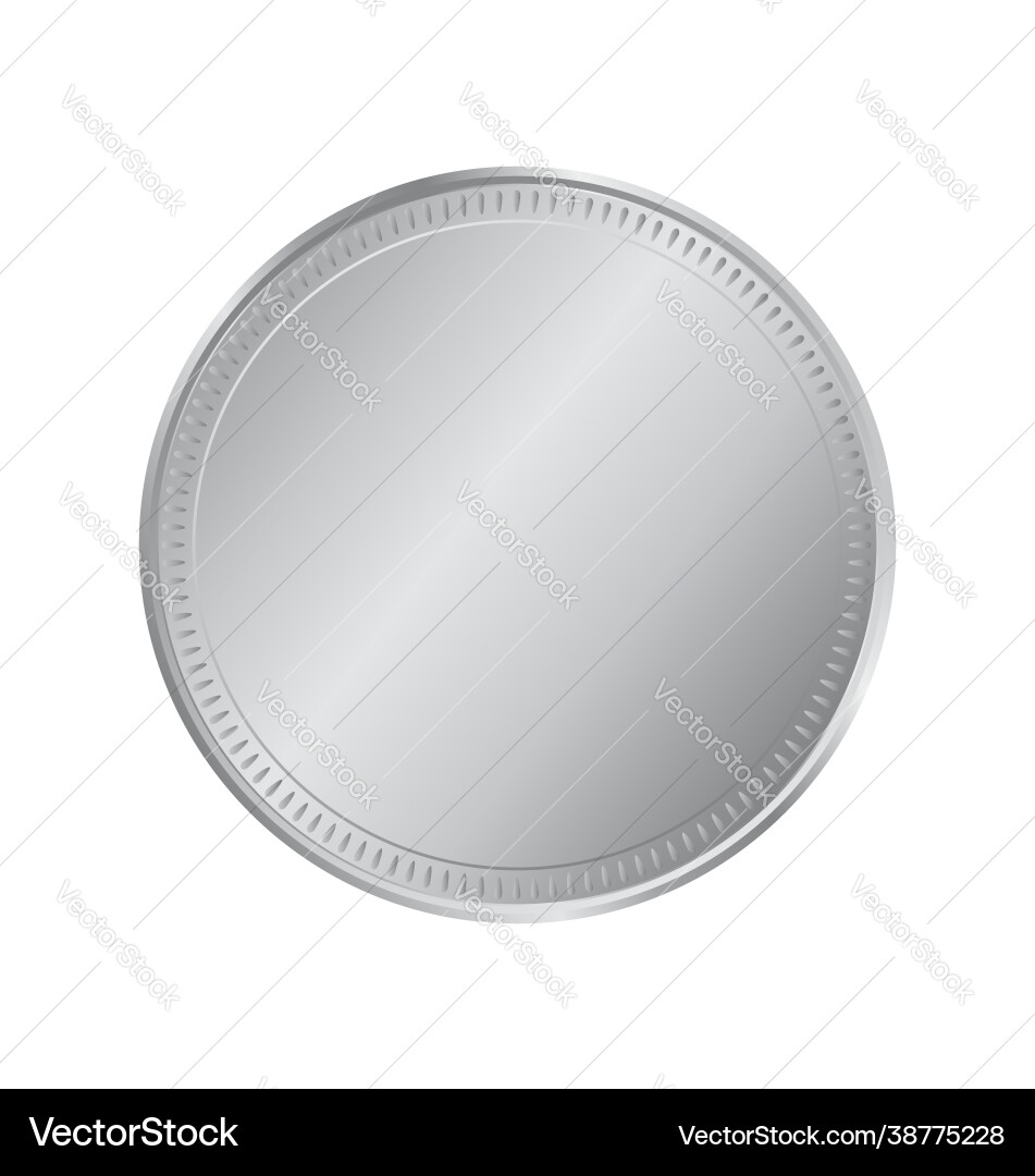 Silver Coin Template Royalty Free Vector Image