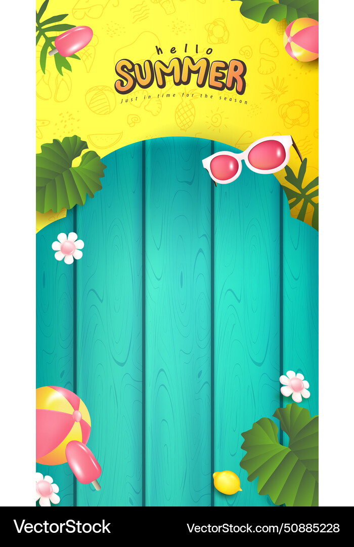 Summer promotion poster banner Royalty Free Vector Image