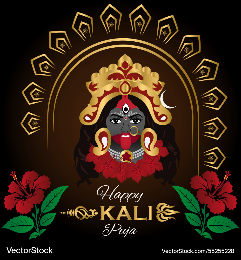 This vibrant depicts goddess kali Royalty Free Vector Image