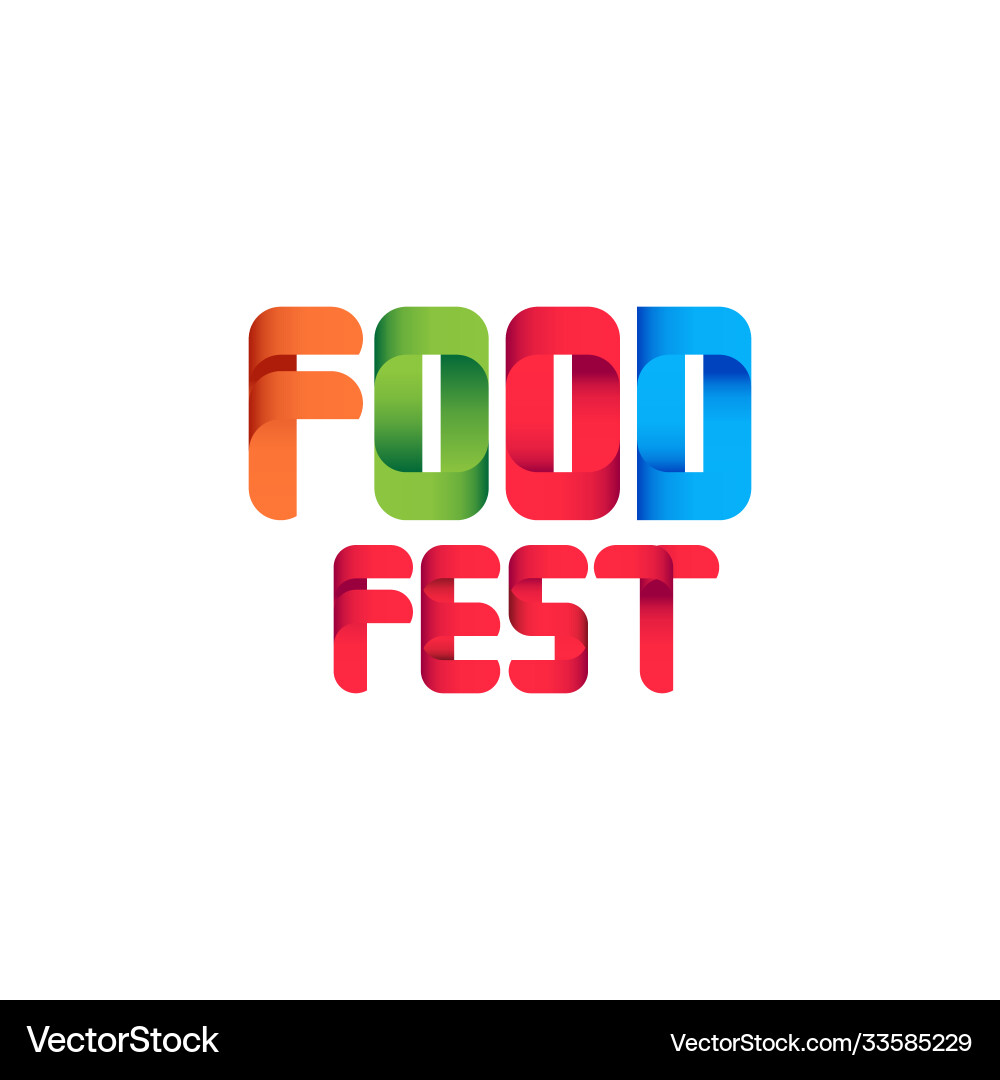 Food fest logo template design Royalty Free Vector Image