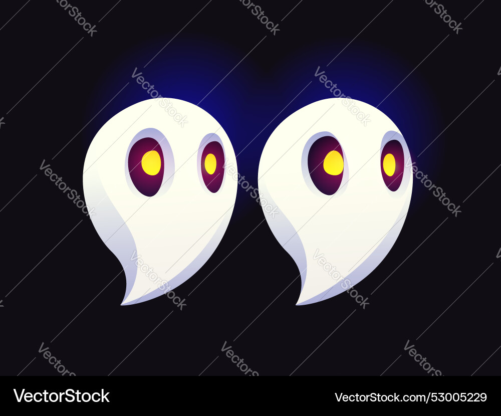 Halloween ghost font quotes punctuation sign Vector Image