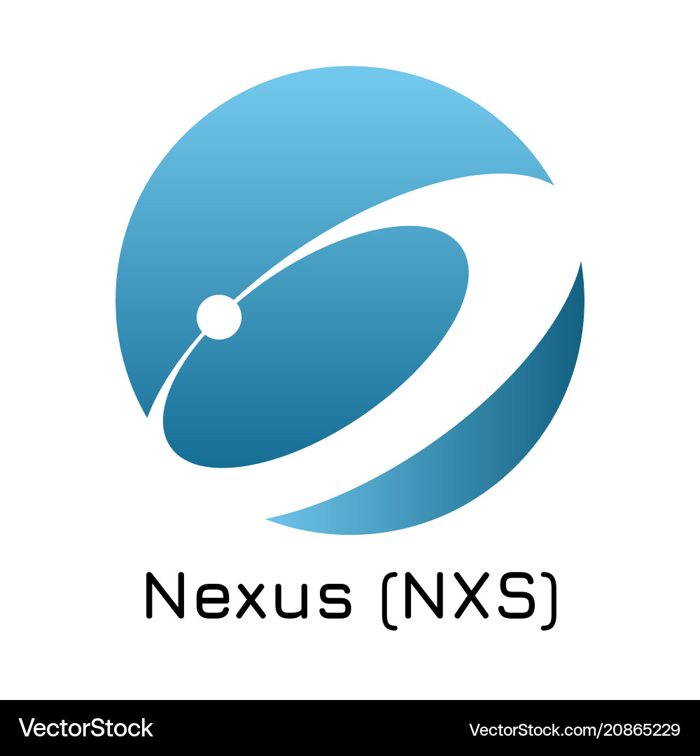 Nexus NXS Cryptocurrency Icon Royalty Free Vector Image