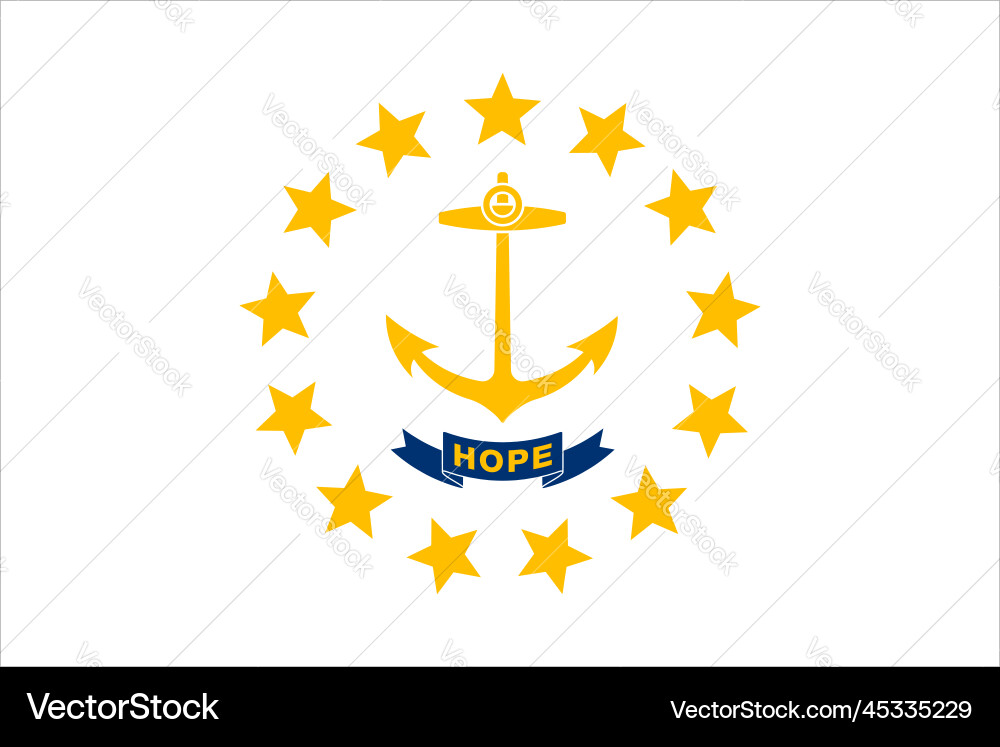 Rhode Island State Flag Royalty Free Vector Image