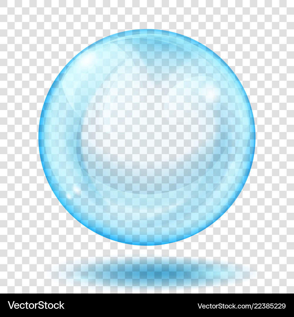 Transparent light blue sphere Royalty Free Vector Image